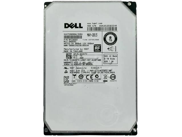 - 44YFV DELL HITACHI DISCO DURO 8TB 7.2K NEAR-LINE SAS 12GBPS 512E 3.5 ...
